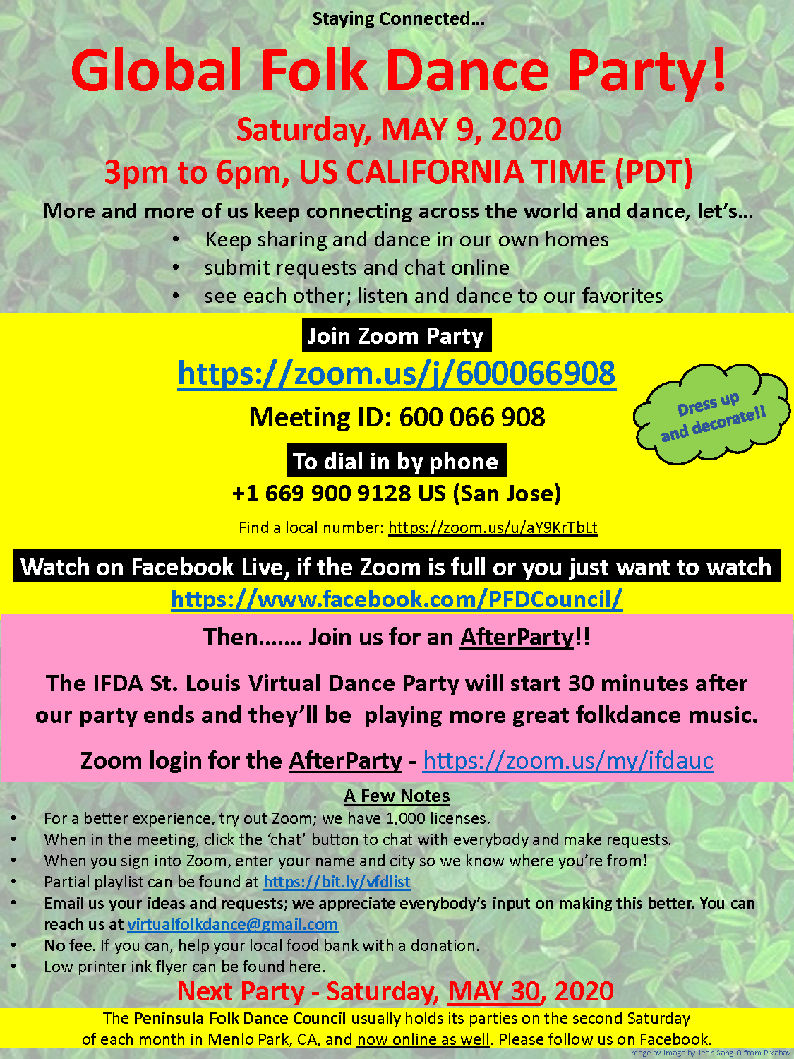 Global Folk Dance Party on May 9, 2020 – Dale Adamson