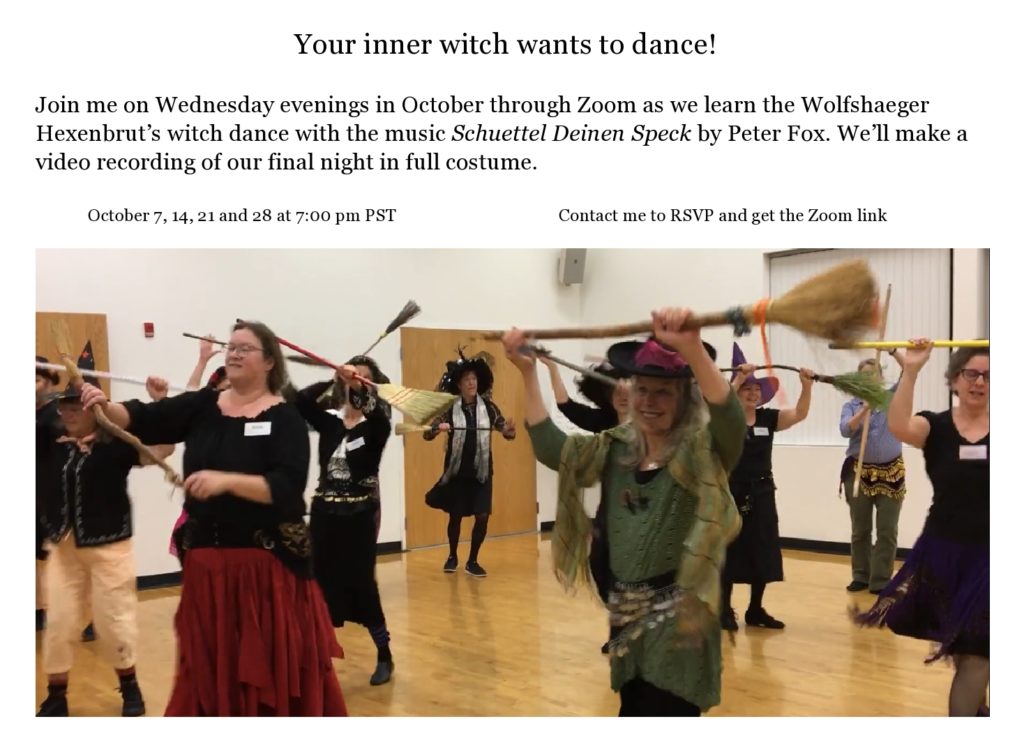 Learn witch dance in October with Stacy Rose on Wednesdays – Dale Adamson
